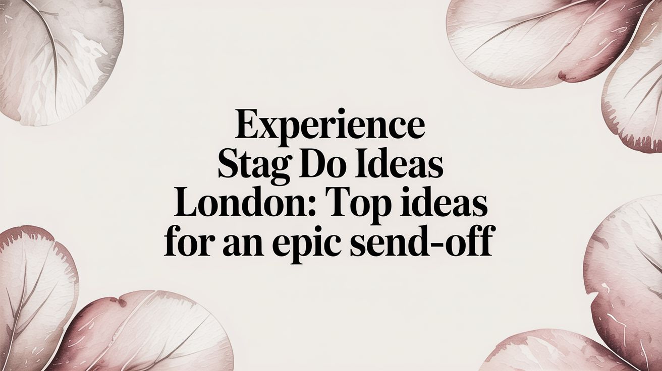 Experience stag do ideas london: Top Ideas for an Epic Send-Off ...