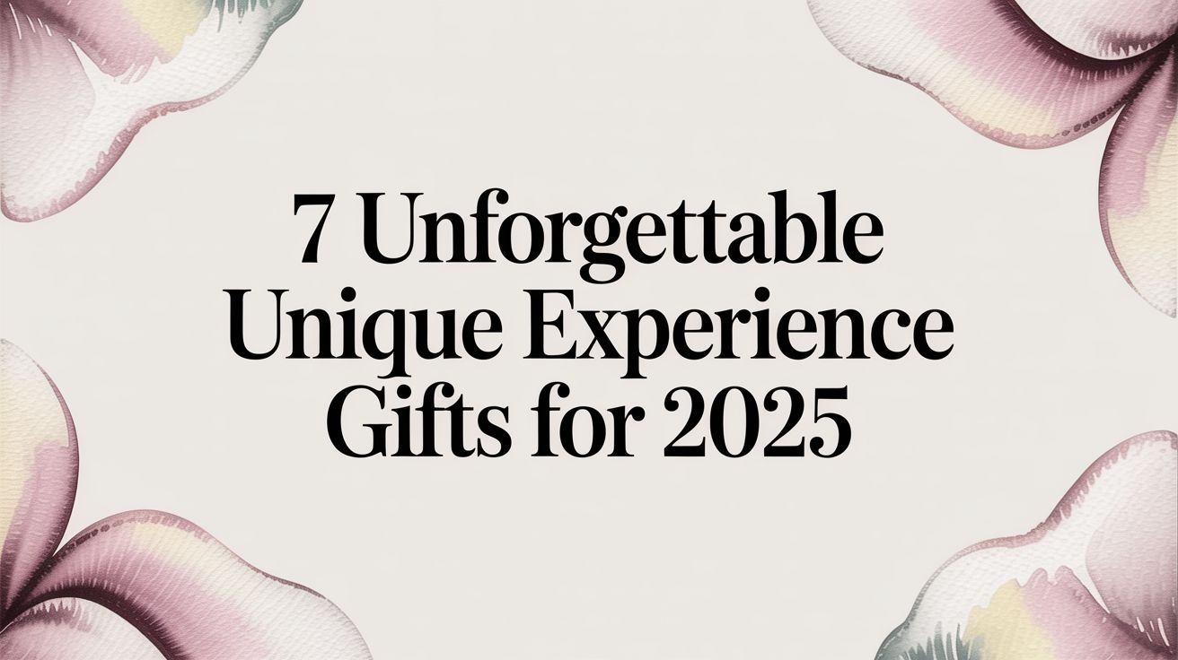 7 Unforgettable Unique Experience Gifts for 2025 – Guesswhatidid